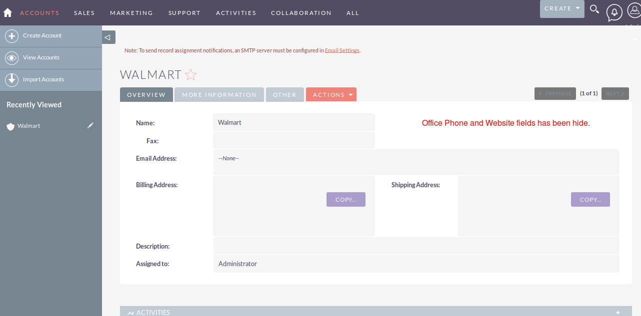 User Guide | Hide Empty Fields